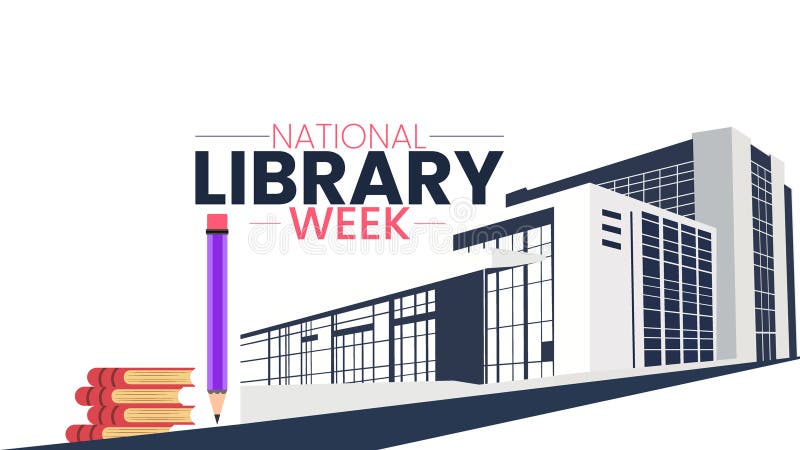 Discover, Learn, and Grow with Libraries, National Library Week Stock ...