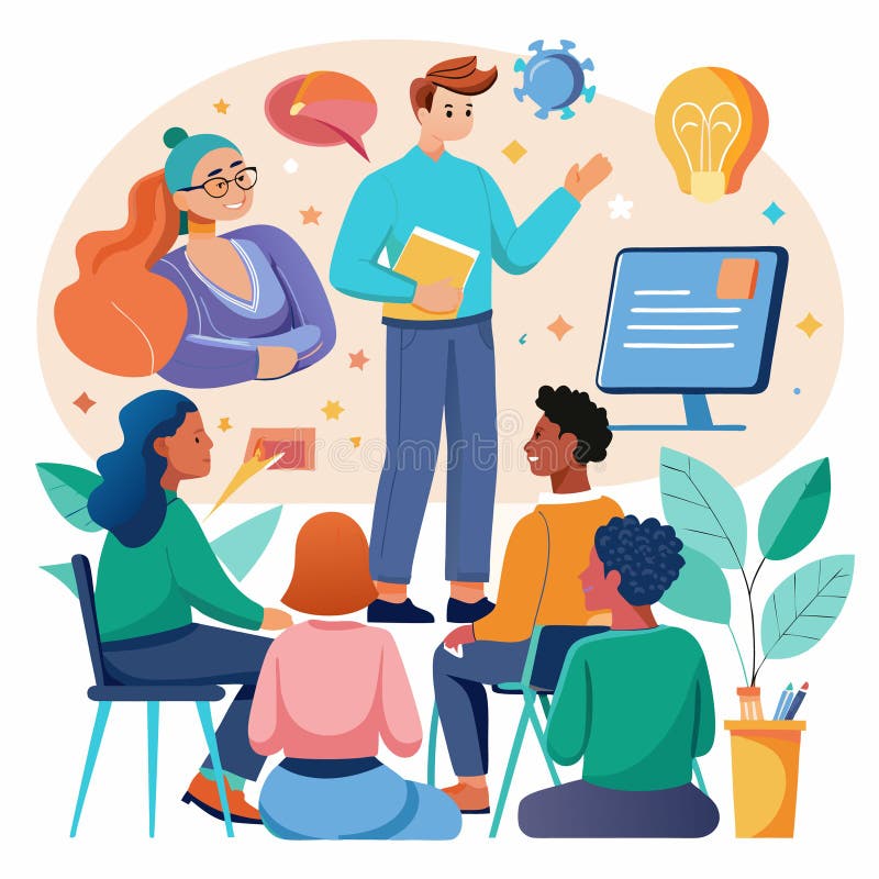 A Life Skills Coach Leading a Workshop on Effective Communication ...