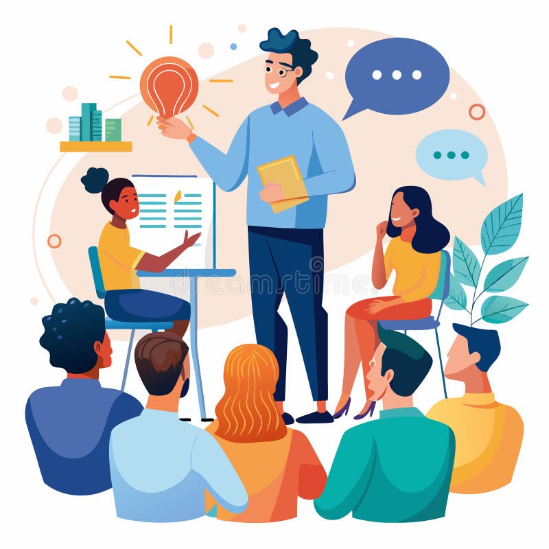 A Life Skills Coach Leading a Workshop on Effective Communication ...