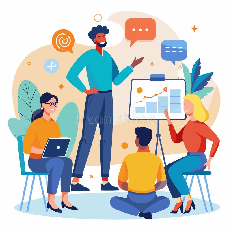 A Life Skills Coach Leading a Workshop on Effective Communication ...