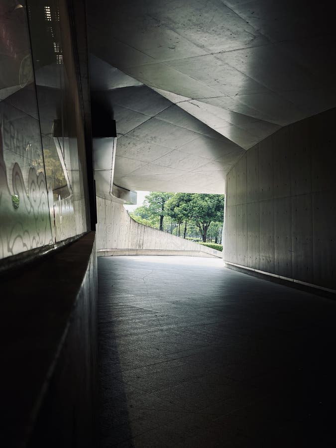 Light and Shadow Lines Modern Building Exit Stock Image - Image of ...