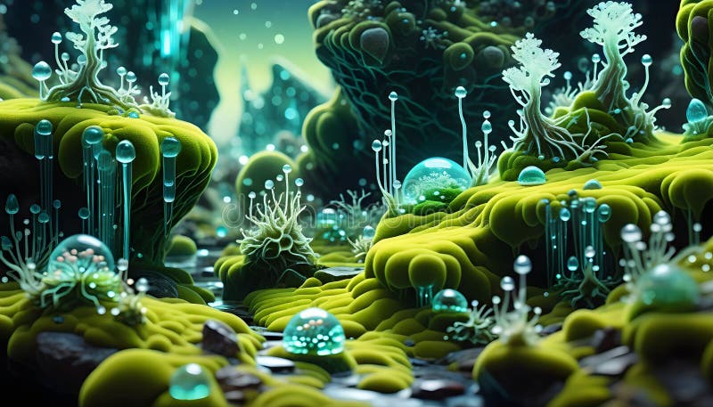 Enchanted Glowing Grove: a Journey into a Bioluminescent Fantasy World ...