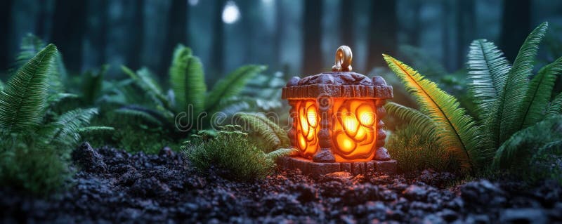 Discover a Magical Scene Where a Glowing Lucky Charm Amulet, Its ...