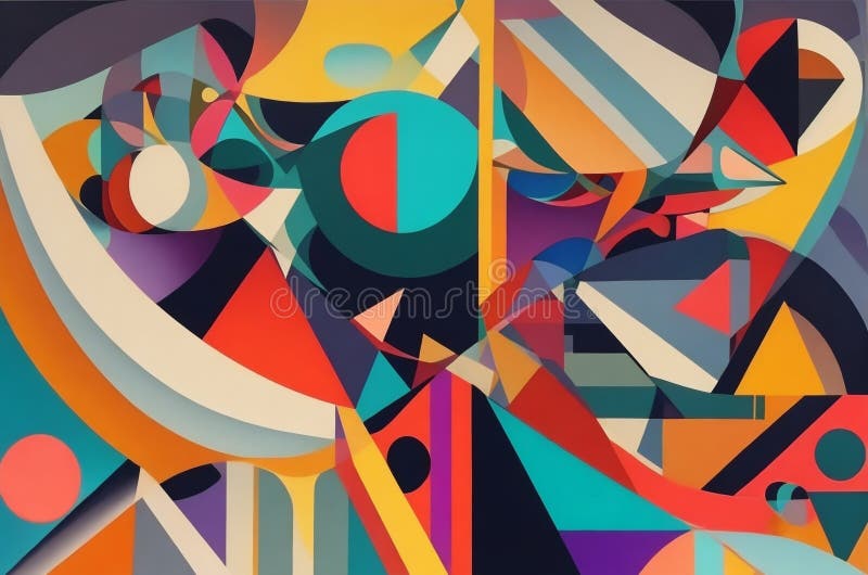 Abstract Pattern: Vibrant Colorful Art Stock Illustration ...