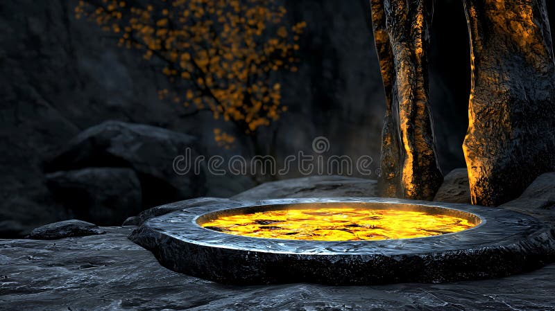 Enchanted Forge in a Magical World Stock Illustration - Illustration of ...