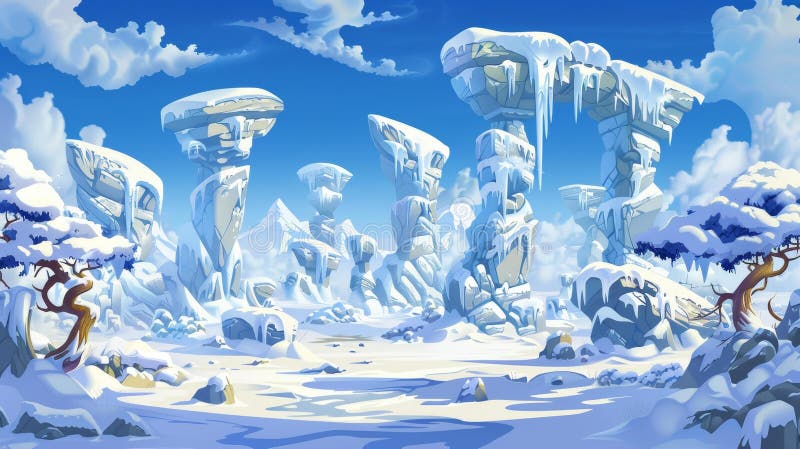 Discover a Mystical Frozen Tundra with Towering Ice Arches and ... Discover a Mystical Frozen Tundra with Towering Ice Arches and ...