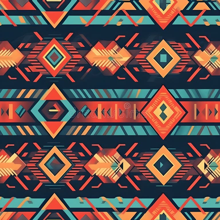 Discover the Otherworldly in Seamless Aztec Patterns Stock Illustration ...