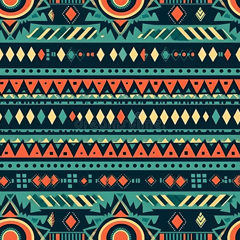Discover the Otherworldly in Seamless Aztec Patterns Stock Illustration ...