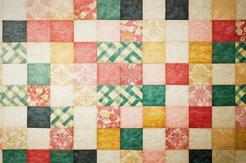 Discover a Patchwork Texture with Floral and Geometric Concept Theme ...