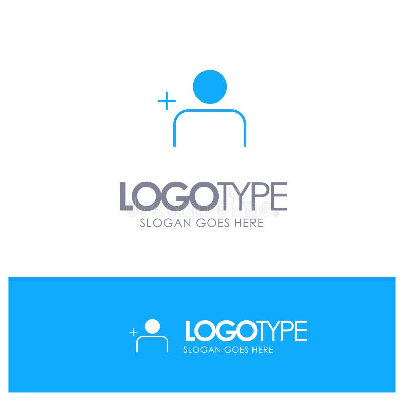 Discover People, Instagram, Sets Blue Solid Logo with Place for Tagline ...