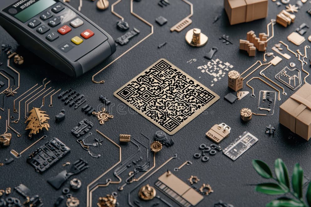 Discover the Power of Black and Gold Computer Featuring Innovative QR ...