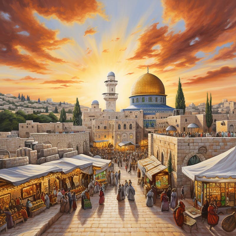 Juxtaposition of Ancient and Modern Elements in Jerusalem Stock Photo ...