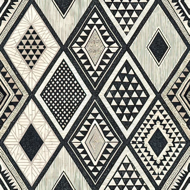 Seamless Diamond Patterns: Geometric Vector Design Prompts Stock ...