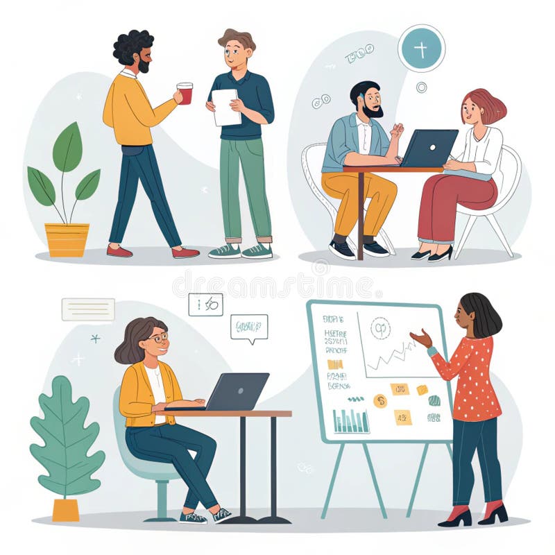 Character Illustration Set - Creative Designs for Digital & Print Projects Stock Illustration ...