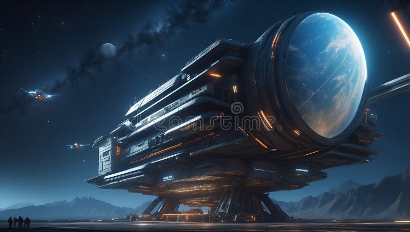 Stellar Gateway: Intergalactic Rendezvous.ai Generated Stock ...
