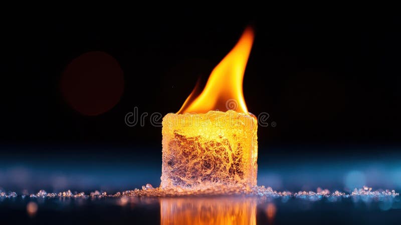 Discover the Striking Contrast in Heat and Cold with a Fiery Ice Cube ...
