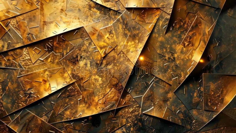 Exploring the Intricate Textures of Golden Shapes in a Dynamic and ...