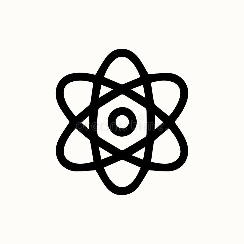 Discover the Structure of Matter an Atom Icon Showcasing Science Stock ...