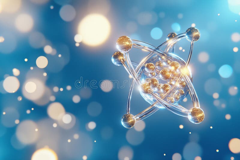 Discover the Stunning Atomic Model with Electrons Orbiting a Glowing ...