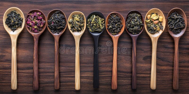 A Beautiful Arrangement of Wooden Spoons Filled with Various Colorful ...