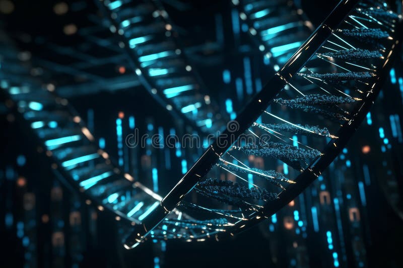 The Futuristic DNA of Blockchain: a Hyper-Detailed Cartoon in 8k Stock ...