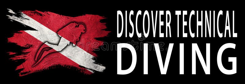 Discover Technical Diving, Diver Down Flag, Scuba Flag Stock Image ...
