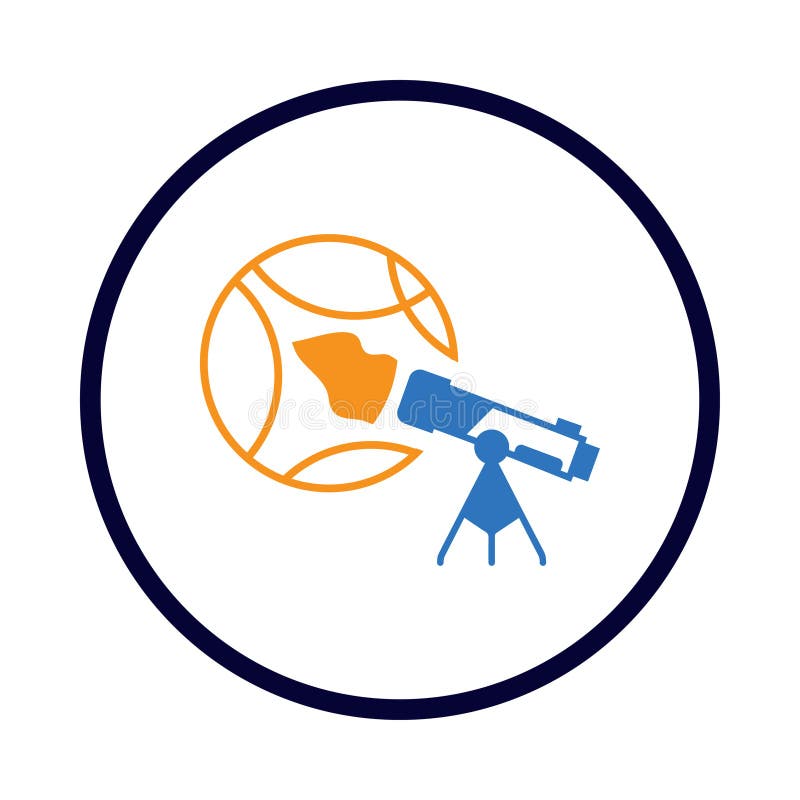 Discover, Telescope, Moon, Sky, View, Telescope Icon Stock Vector ...