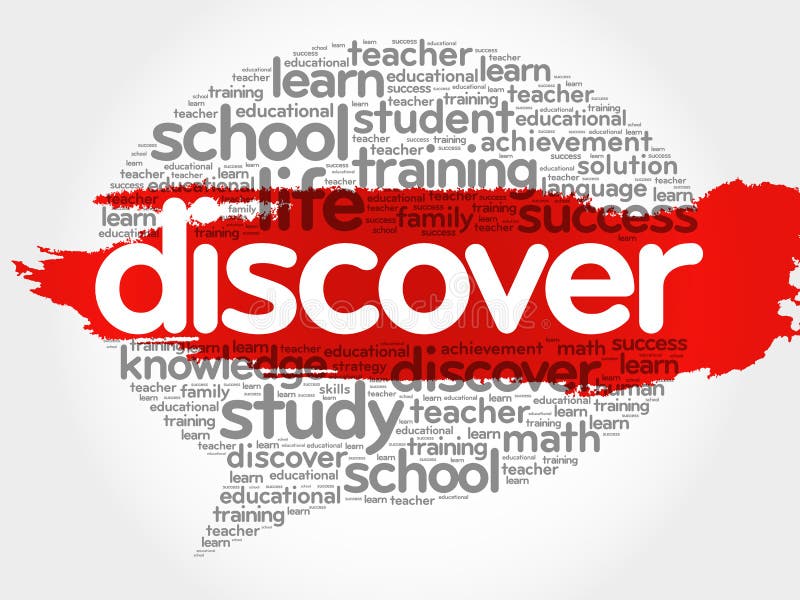 DISCOVER Think Bubble Word Cloud Stock Illustration - Illustration of ...