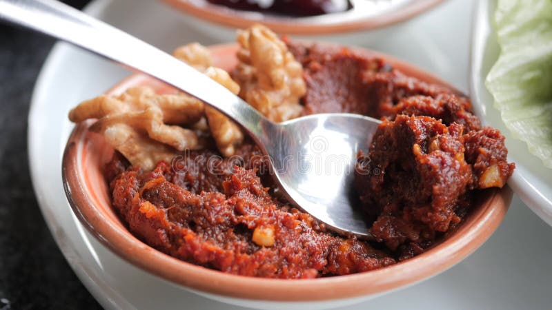 Discover Traditional Walnut Paste Preparation in a Local Kitchen Stock ...