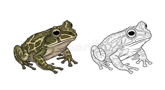 Frog Coloring Page Stock Illustrations – 2,236 Frog Coloring Page Stock ...