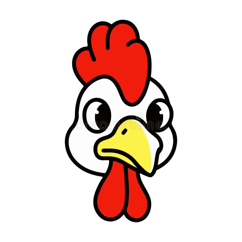 Chicken head icon stock vector. Illustration of circle - 347380300