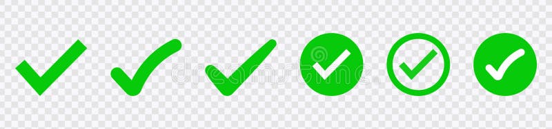 "Check Mark Icon Set - Green Checkmarks and Approved Symbols for ...