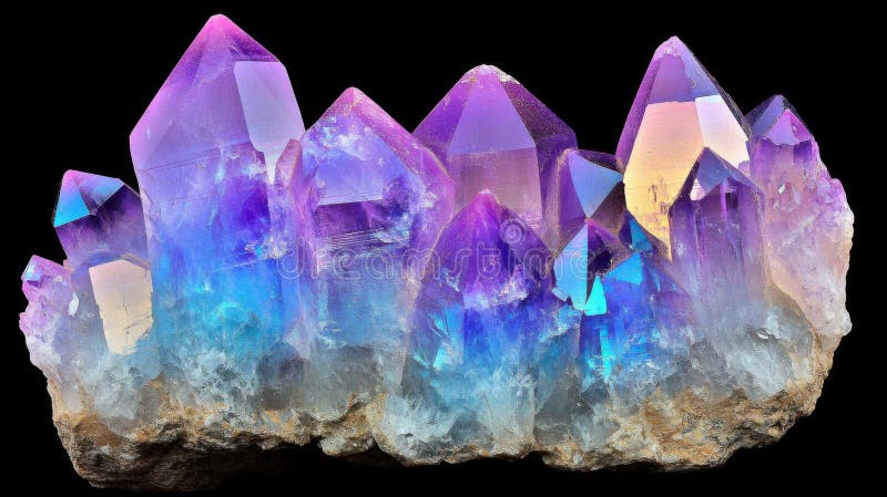 Discover Vibrant Amethyst and Blue Quartz Cluster, a Captivating ...
