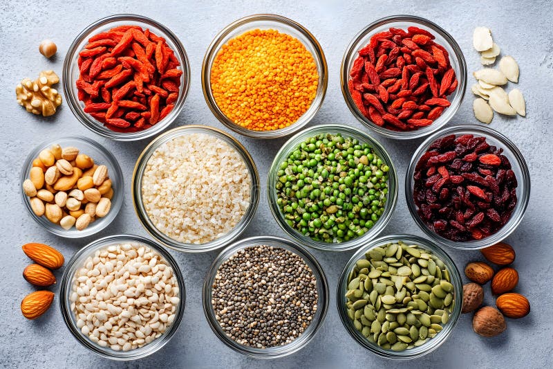 Discover the Vibrant Array of Superfood Ingredients Displayed in Bowls ...