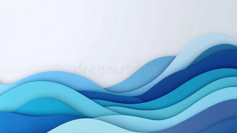 Discover a Vibrant Blue Backdrop with Smooth Wavy Gradations and ...