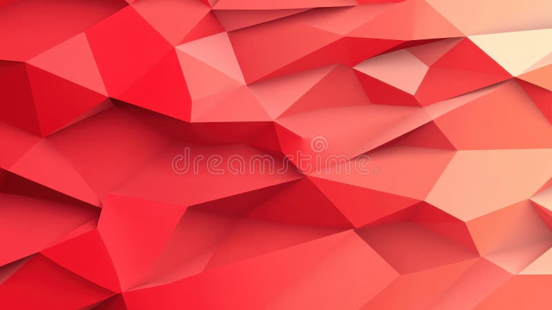 Discover a Vibrant Low Poly Red Background, Featuring an Abstract ...
