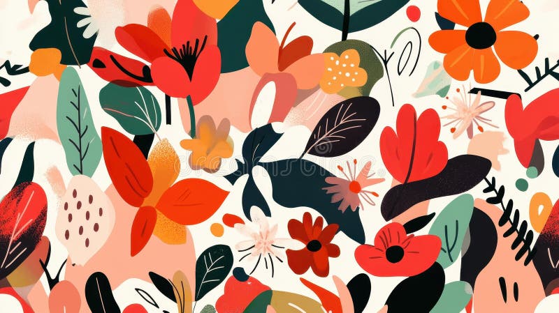 Discover Vibrant Seamless Floral Patterns and Modern Cartoon ...