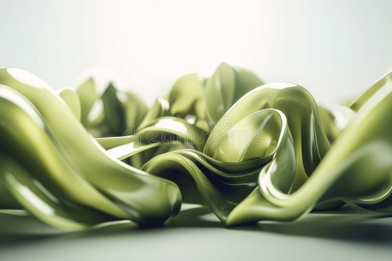 Twisted Waves: Modern Minimalist Industrial Design with Green and Olive ...