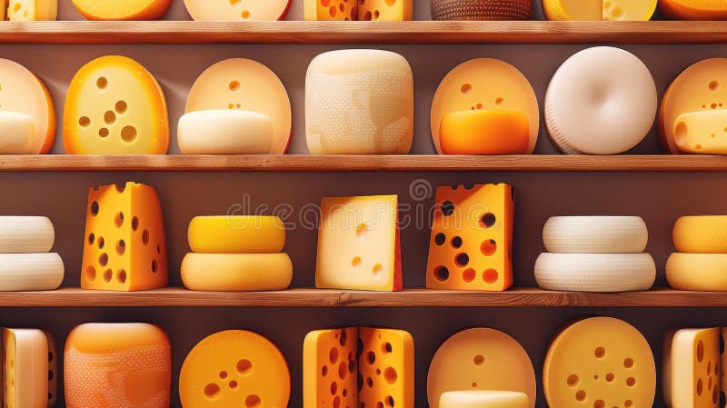 Discover a Wide Array of Cheese Varieties Displayed on Shelves ...