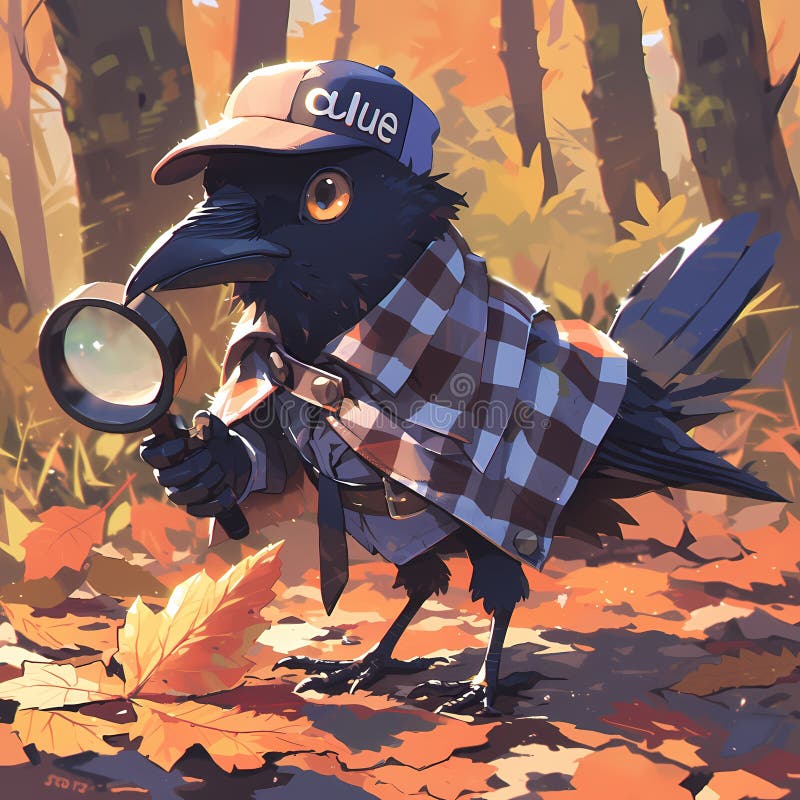 Detective Crow S Enchanted Forest Expedition Stock Illustration ... Detective Crow S Enchanted Forest Expedition Stock Illustration ...