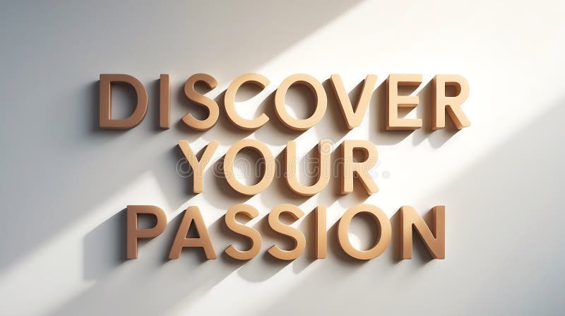 Discover Your Passion in Motivational Typography Showcasing Bold ...
