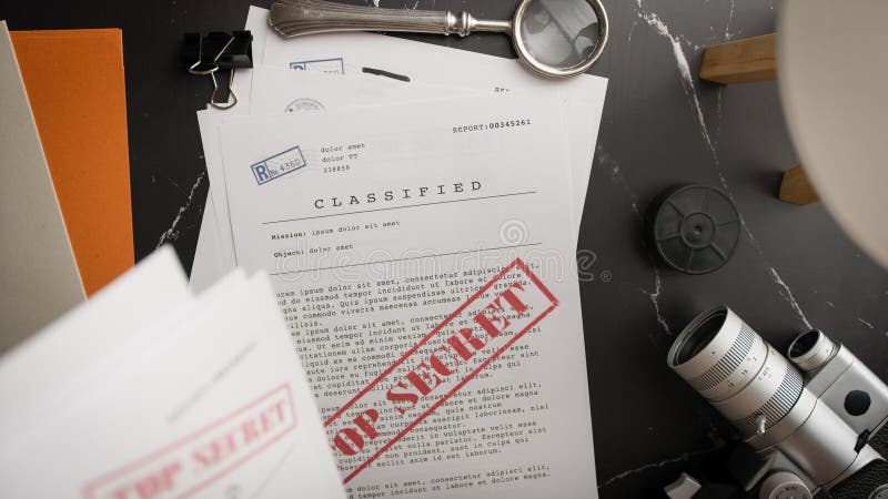 Discovered Secret Documents in the Archives Stock Image - Image of ...