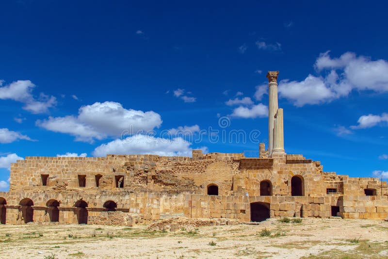 Discovering the Ancient Roman City of Uthina in Tunisia Stock Image ...