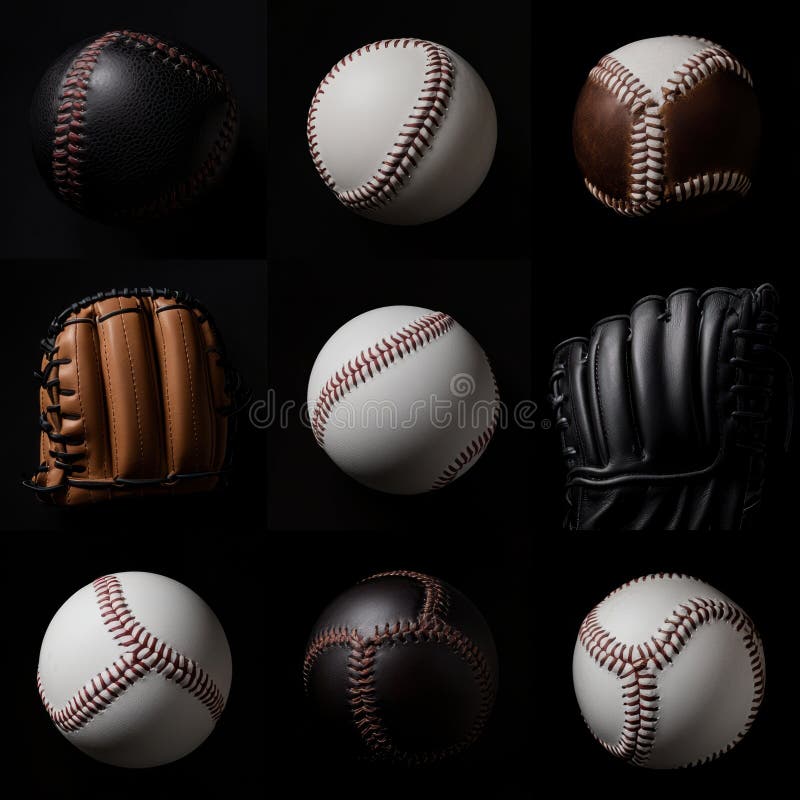 Discovering Baseball S Intricate Textures in a Captivating Grid Layout ...