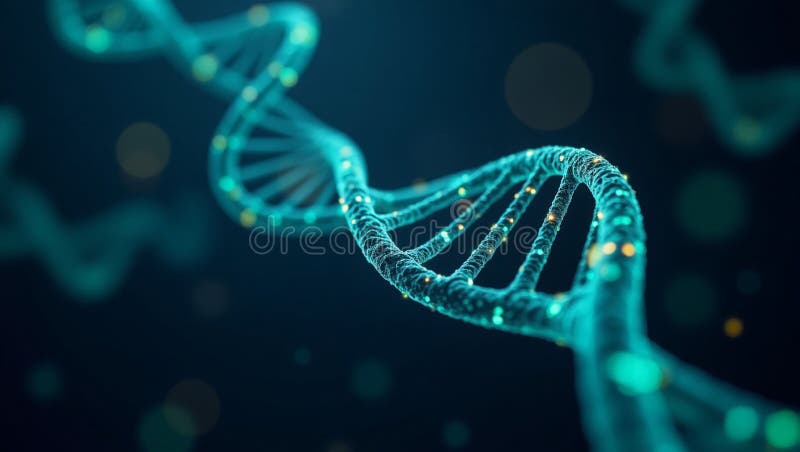 Discovering the Blueprint of Life a Close Up of a Vibrant DNA Double ...