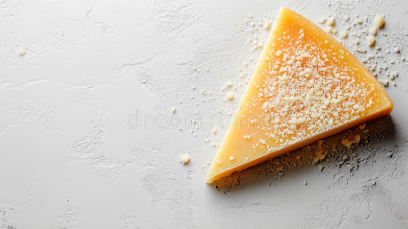 Discovering a Delicious Triangle of Parmesan Cheese on a Smooth Surface ...