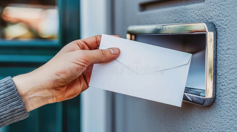 Discovering Dreams: a Person Opening a Mailbox with a White Envelope ...