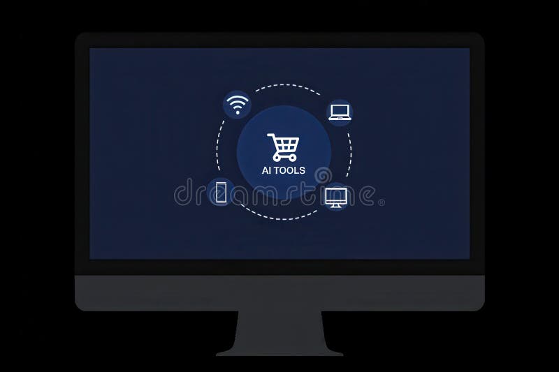 Discovering Innovative AI Tools for Seamless Online Shopping Experiences Stock Illustration ...