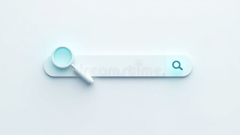 Discovering Insights Using a Magnifying Glass on a Search Bar Ideal for ...