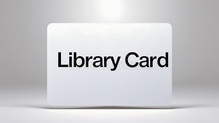 Discovering Knowledge with a Library Card for Access To Books and Resources Stock Illustration ...
